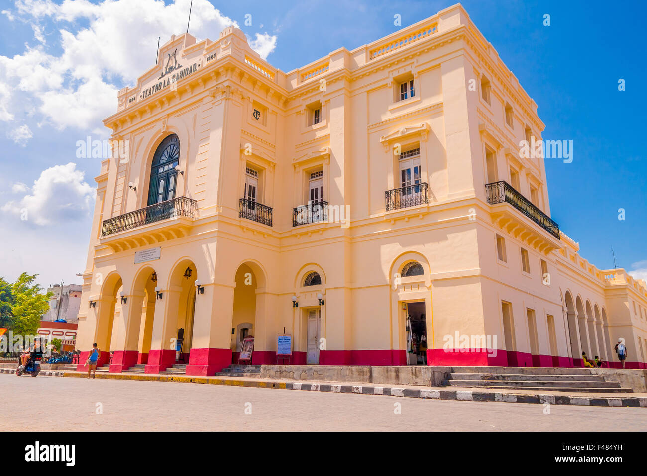 Theater Caridad in Vidal park built in 1885, Santa Clara, Cuba Stock ...