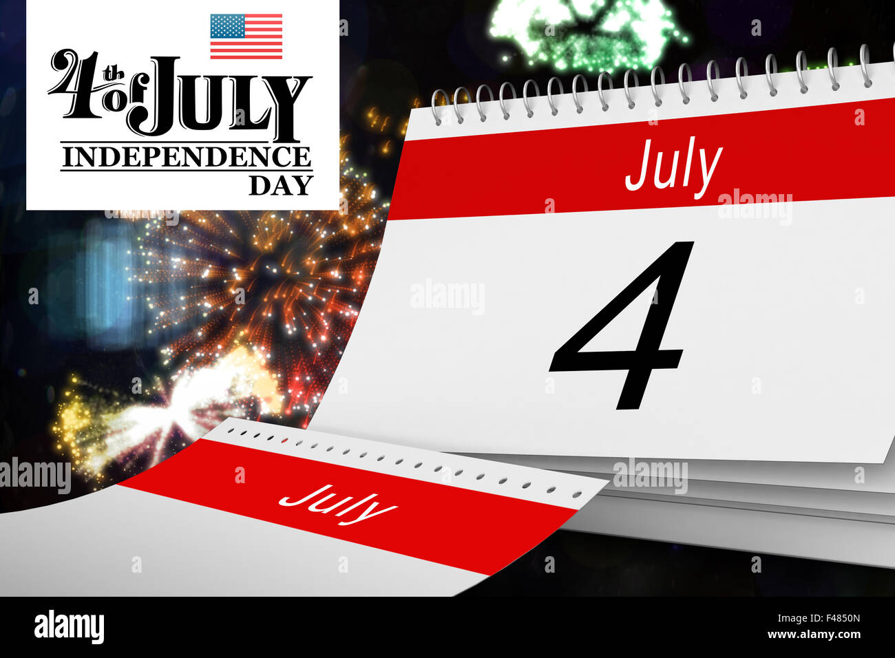 Composite image of independence day graphic Stock Photo - Alamy