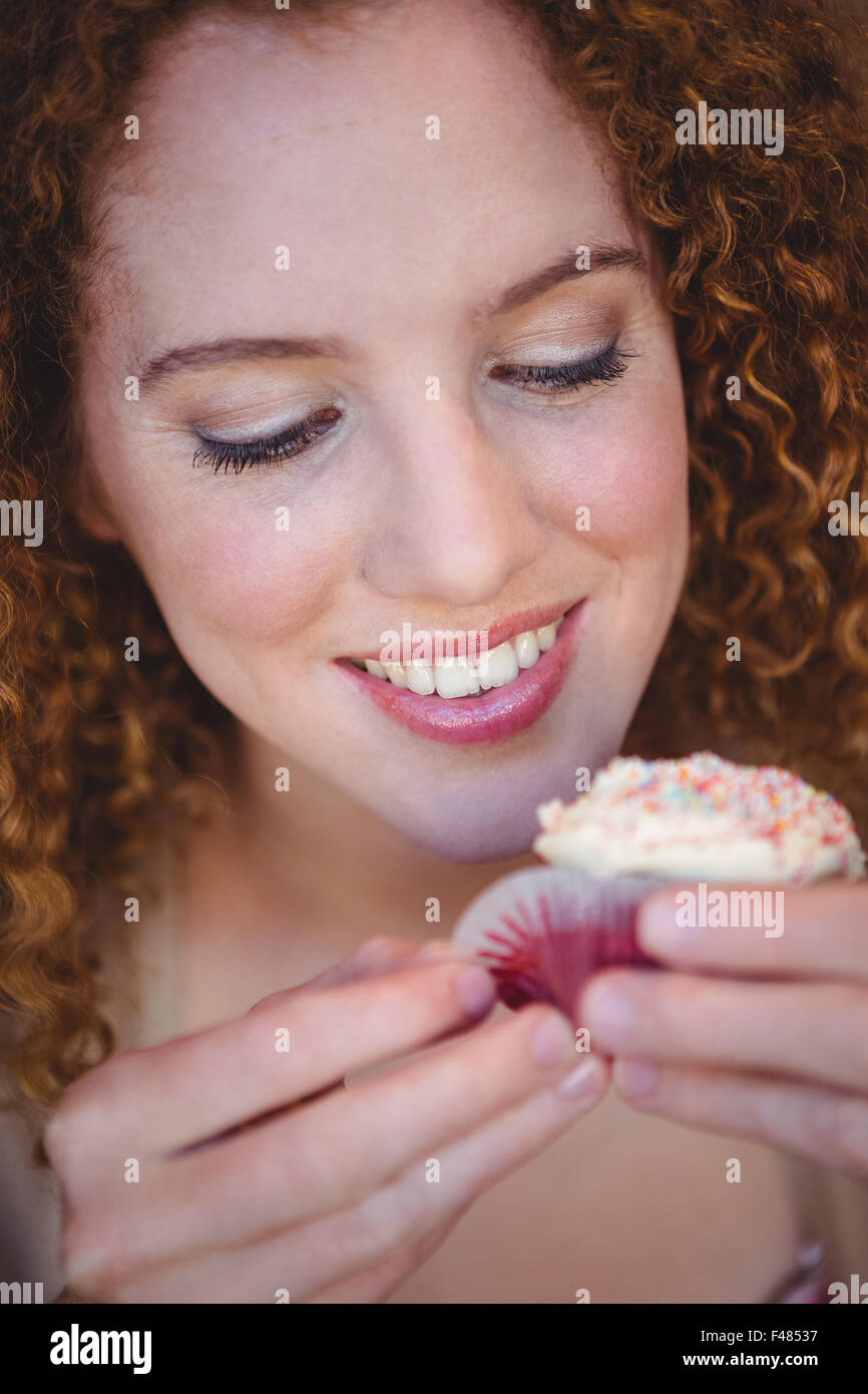 Woman eating cake happy hi-res stock photography and images - Alamy