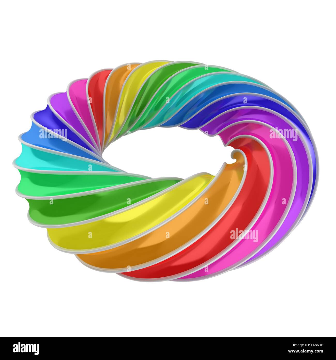 3d abstract shape - rainbow ring Stock Photo - Alamy
