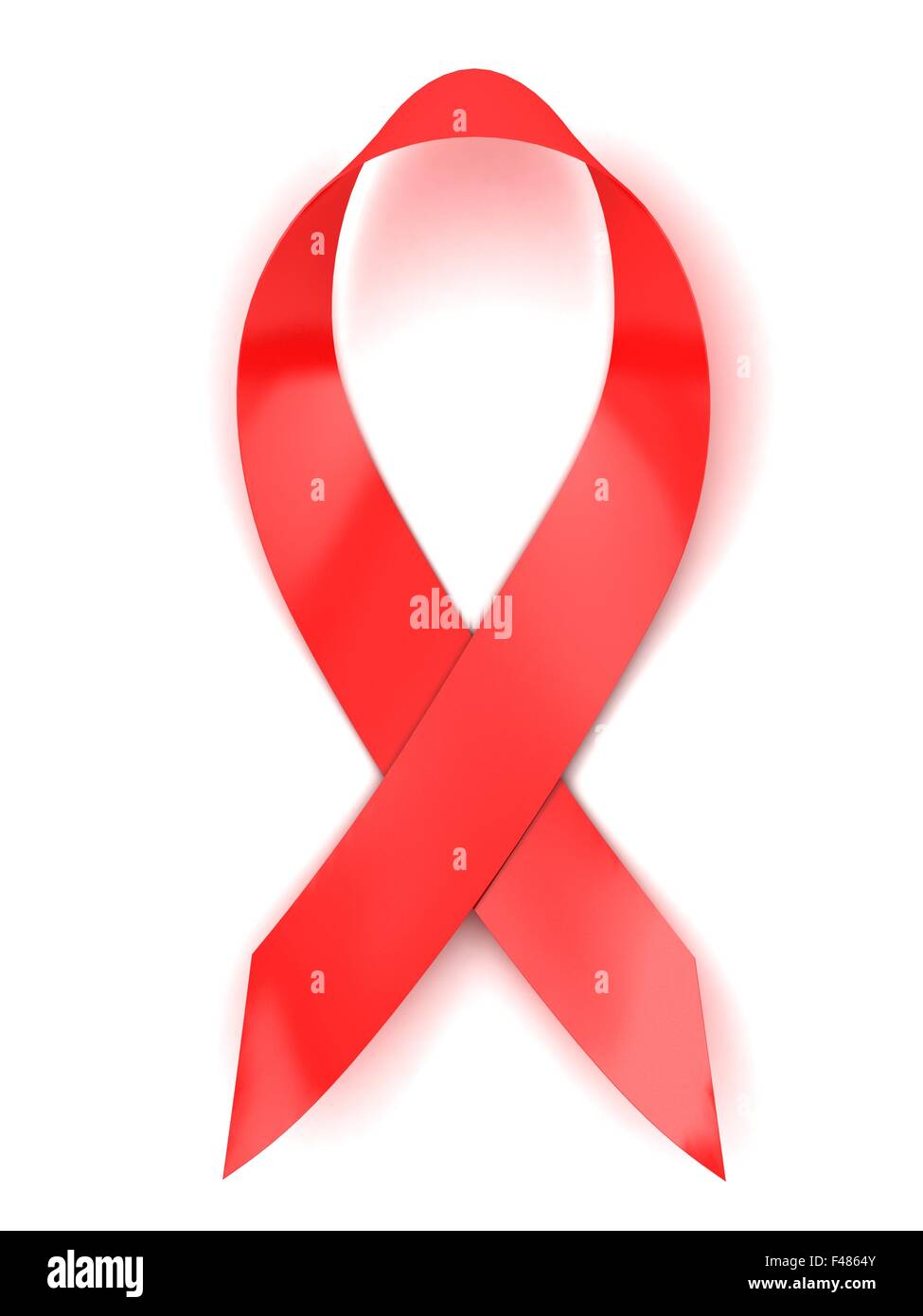 aids awareness red satin ribbon 3d illustration Stock Photo - Alamy