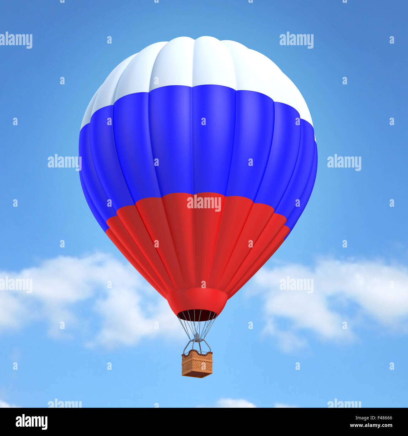 Hot air balloon with Russian flag Stock Photo - Alamy