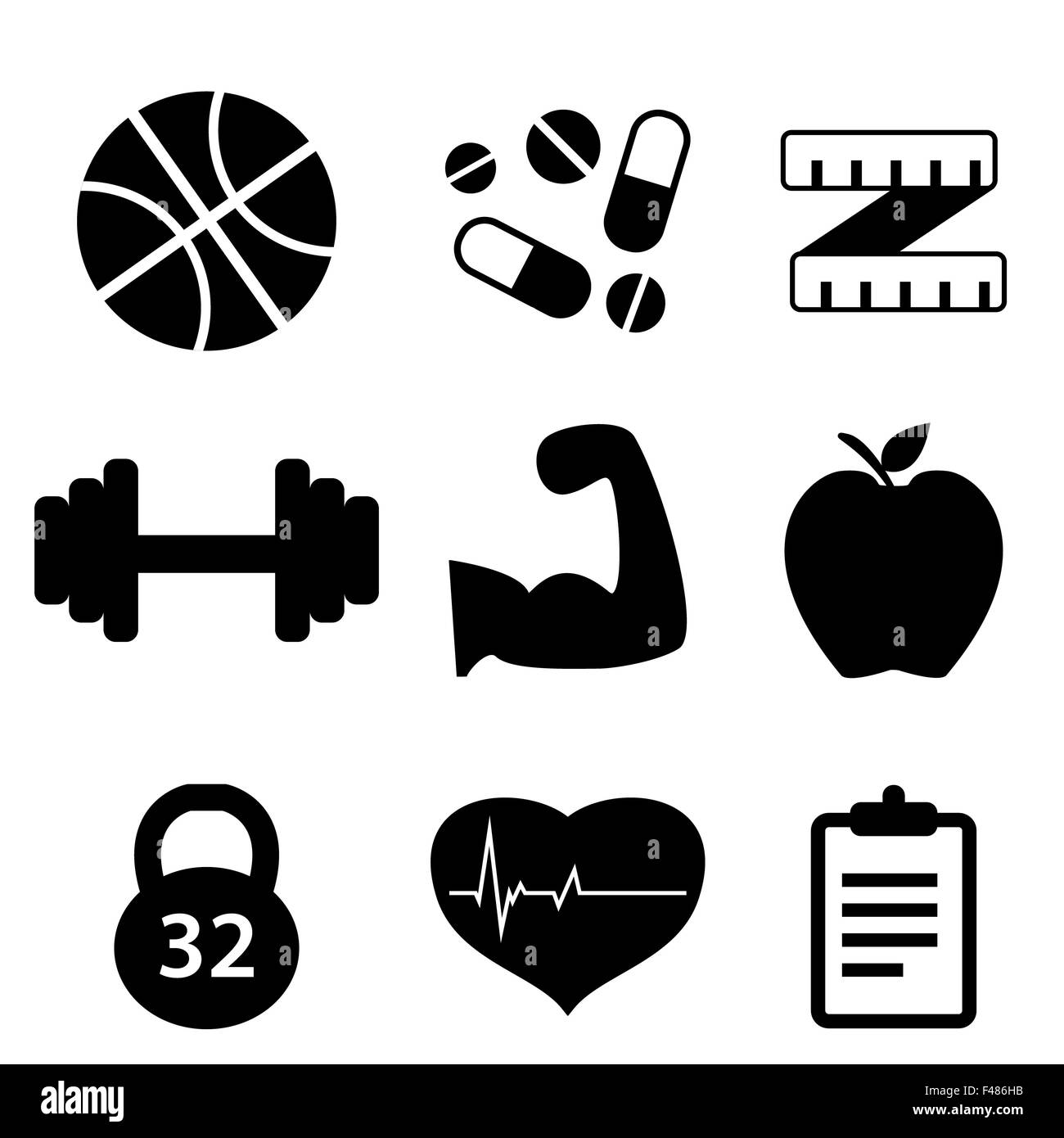 Junk food fat set Black and White Stock Photos & Images - Alamy