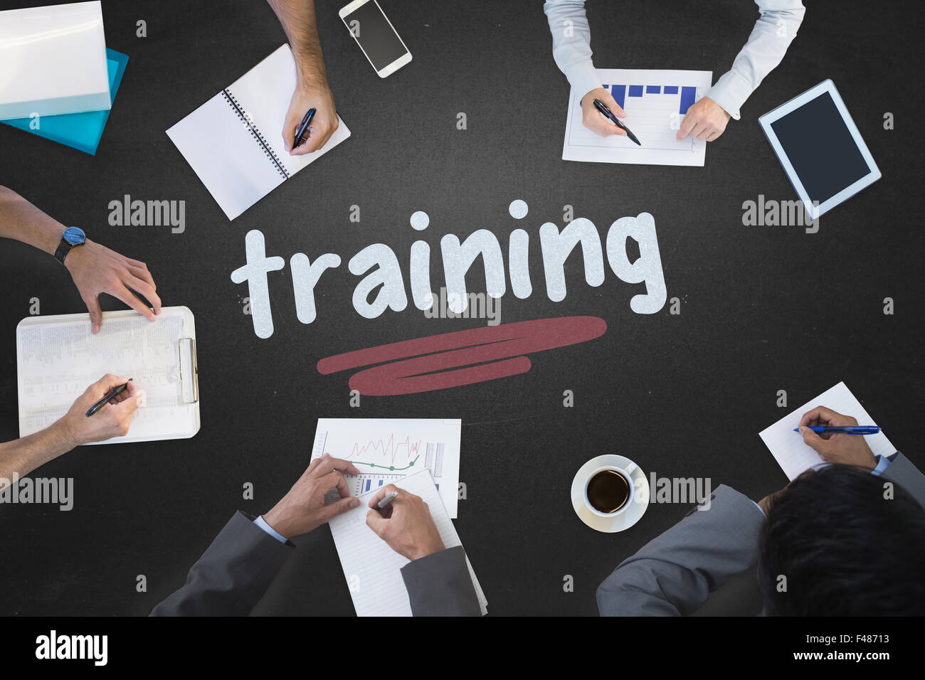 Training against blackboard Stock Photo - Alamy