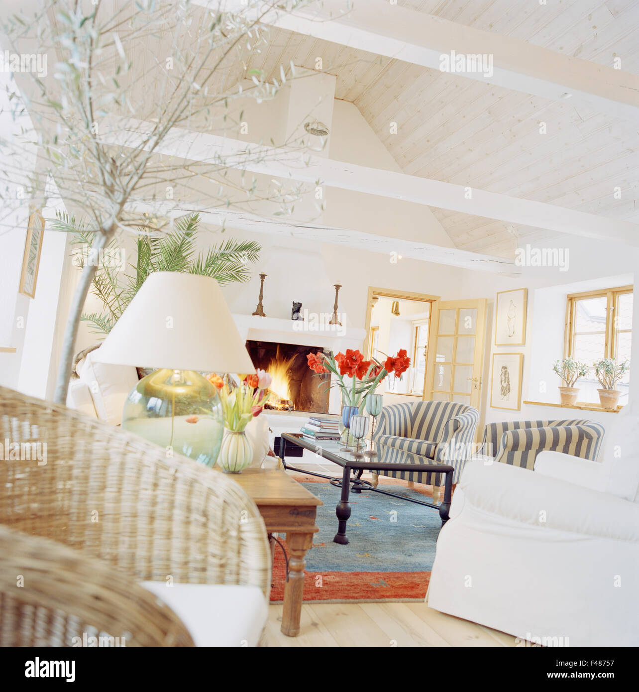 A Scandinavian living room, Sweden Stock Photo - Alamy