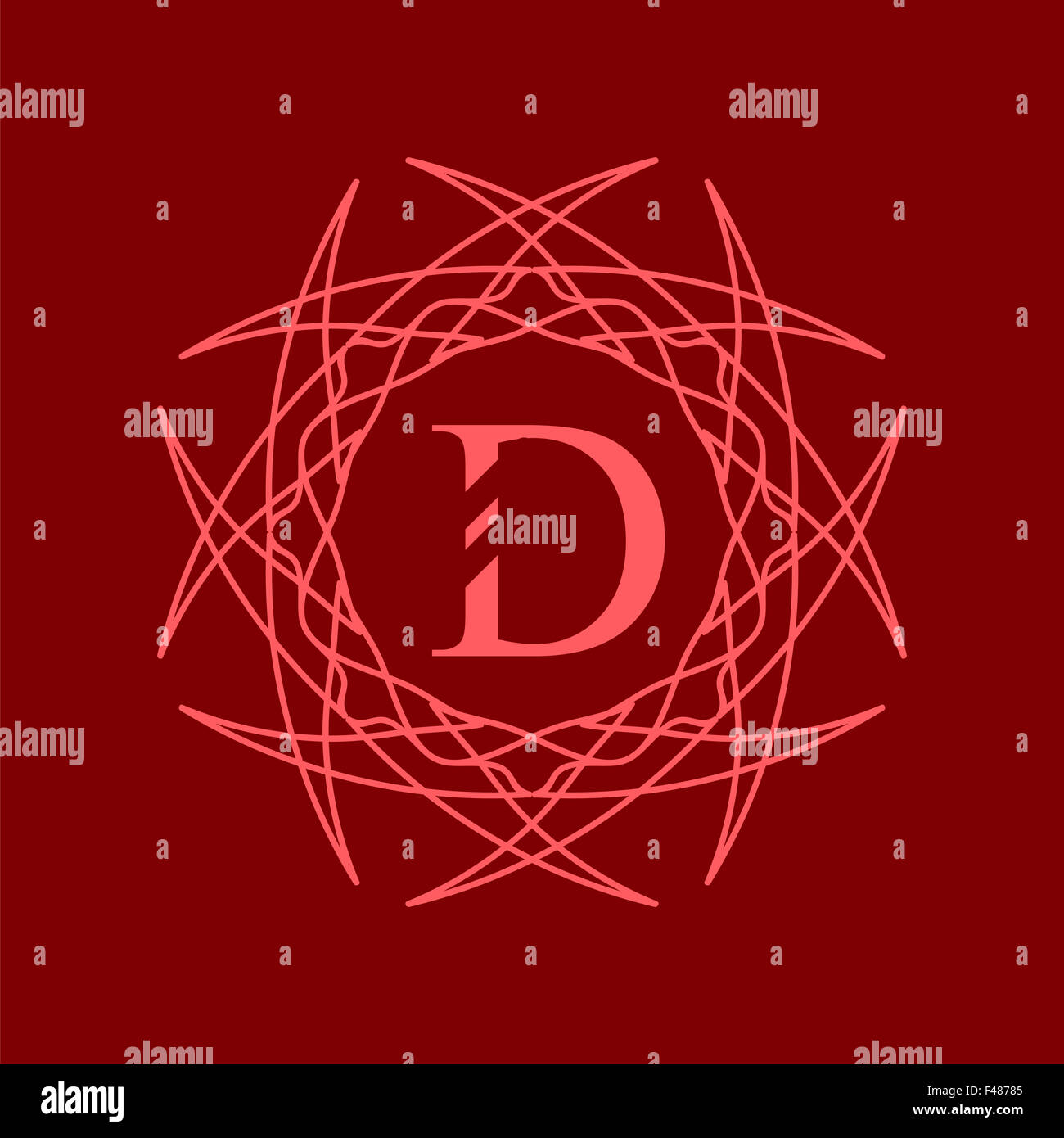 Simple Monogram D Stock Photo - Alamy