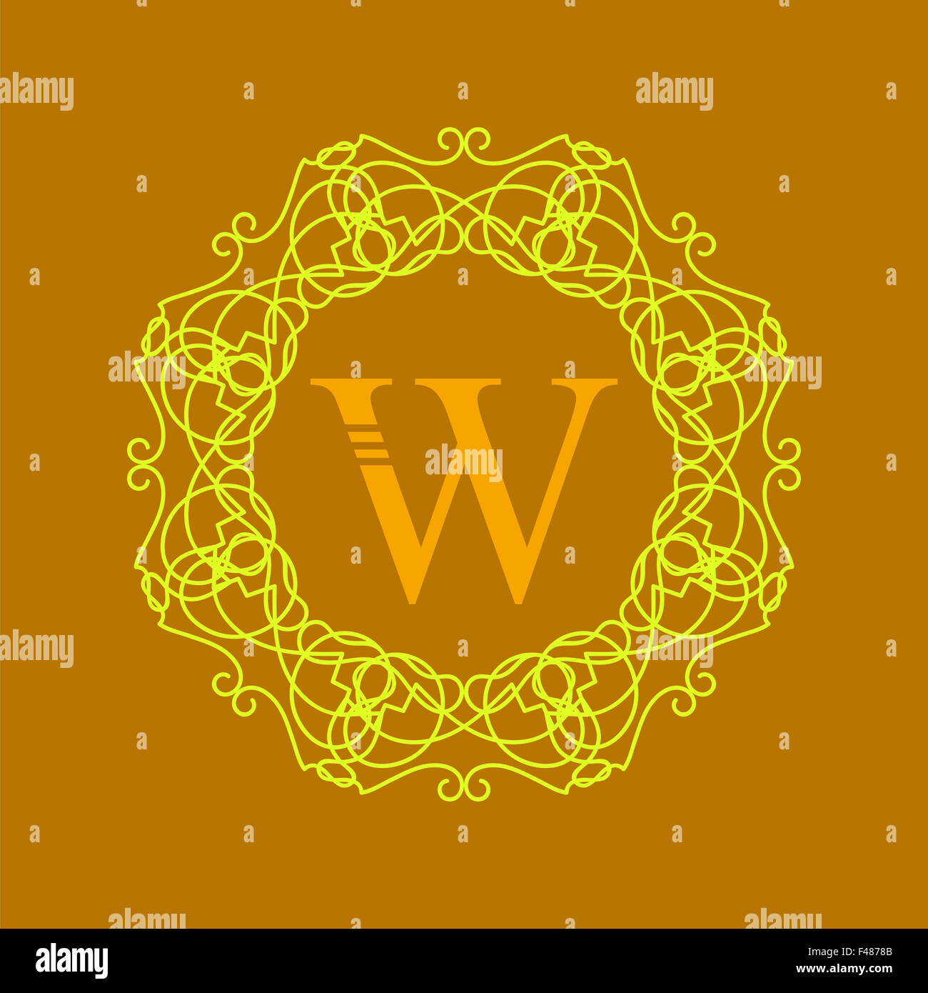 Monogram w hi-res stock photography and images - Alamy