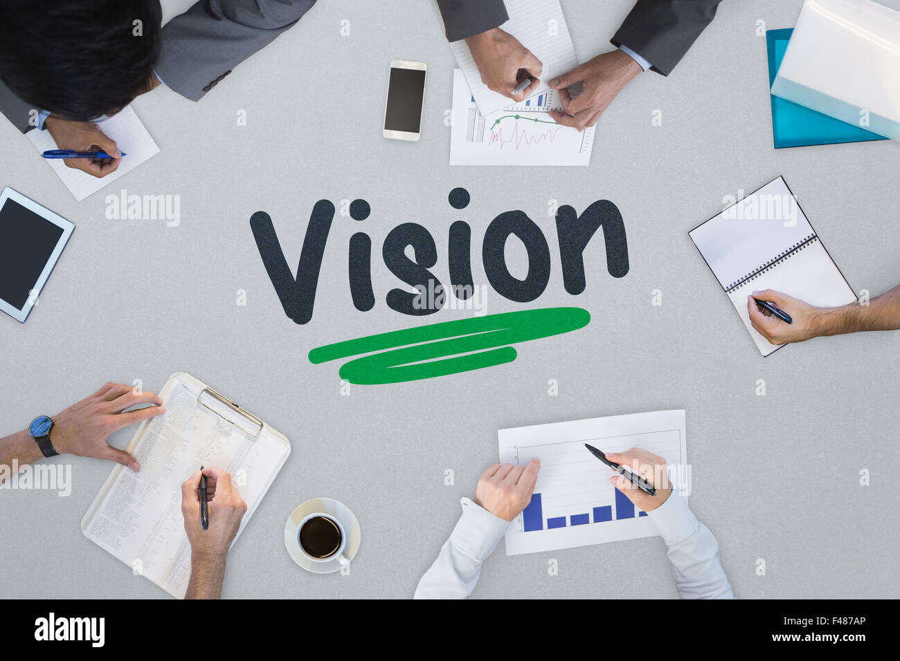 Vision against business meeting Stock Photo - Alamy