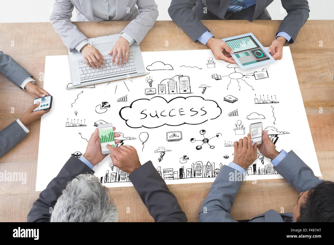 Composite image of business interface Stock Photo - Alamy