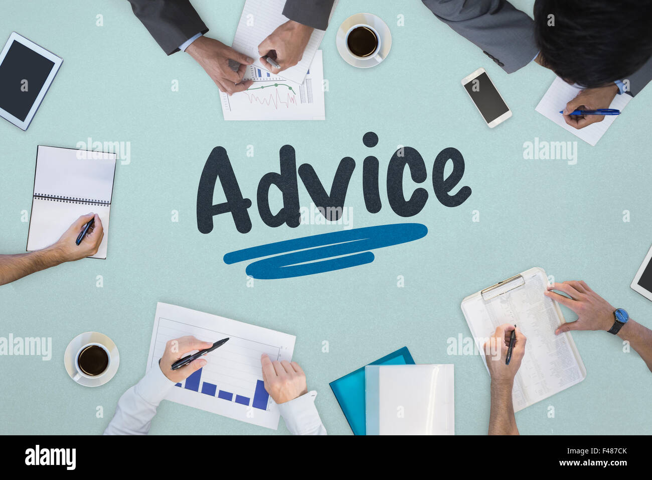 Advice against business meeting Stock Photo - Alamy