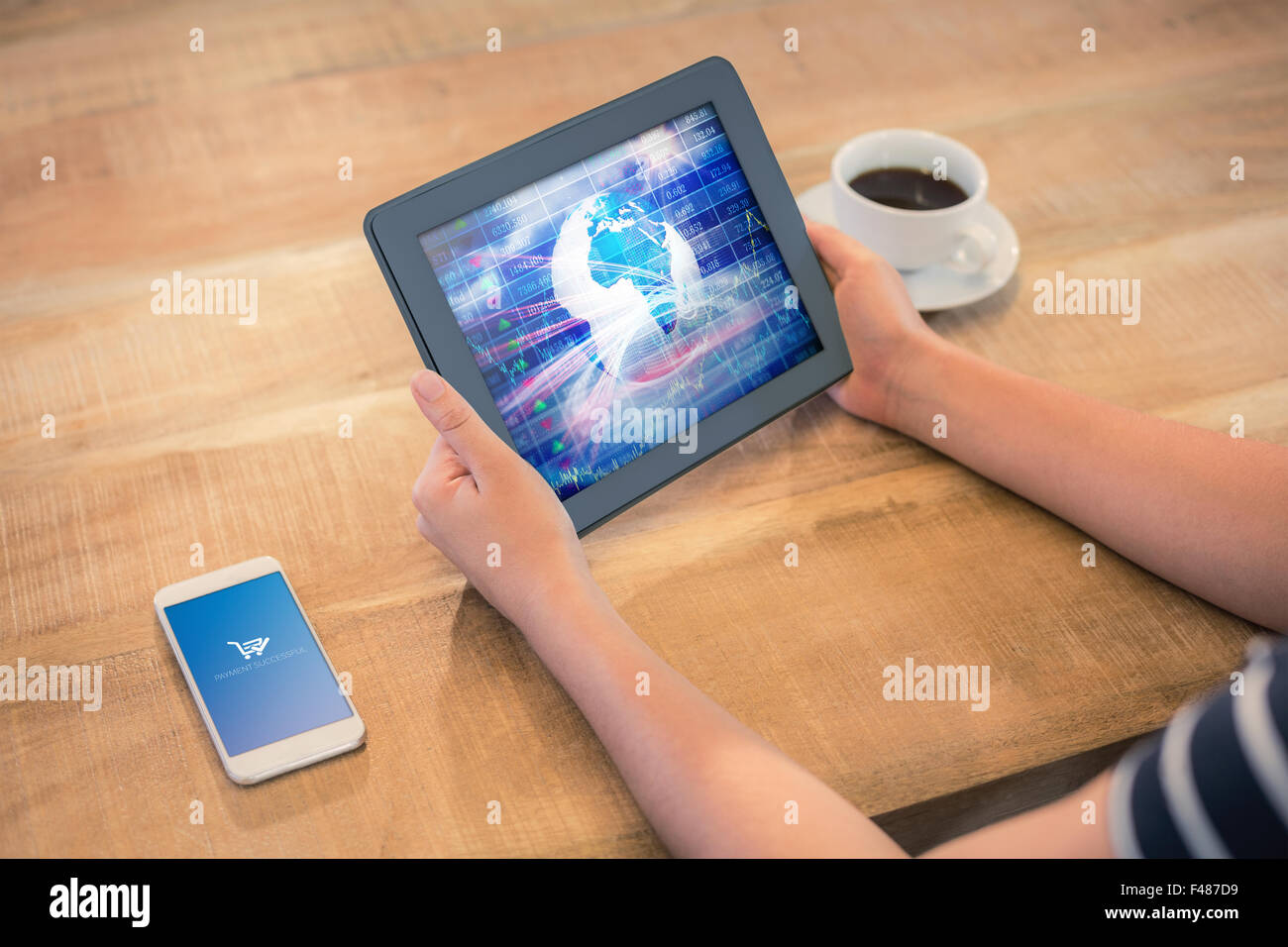 Composite image of payment successful screen Stock Photo - Alamy