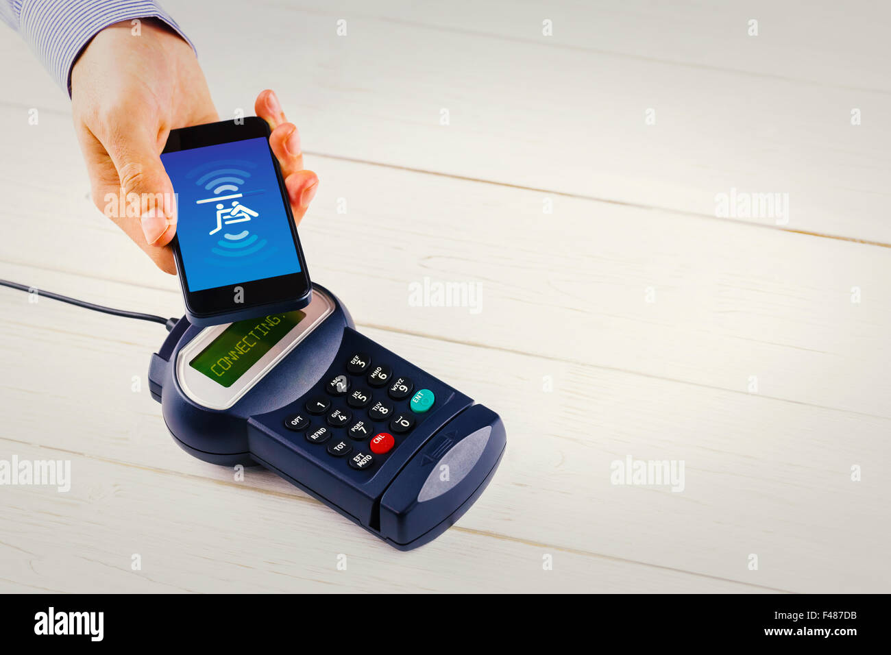 Composite image of payment screen Stock Photo - Alamy