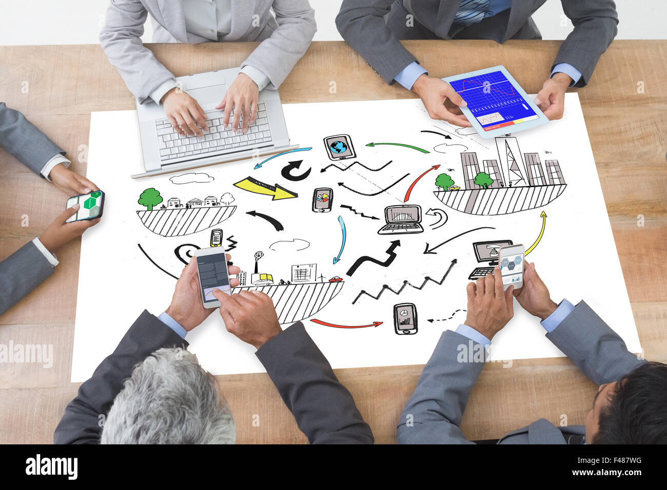 Composite image of business interface Stock Photo - Alamy