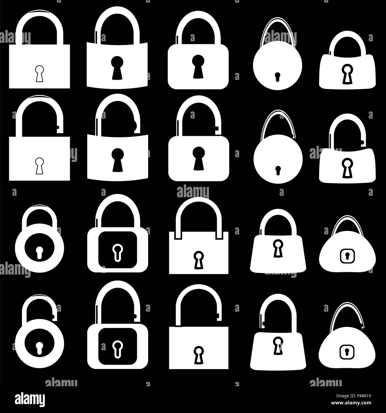 Set of Locks Stock Photo - Alamy