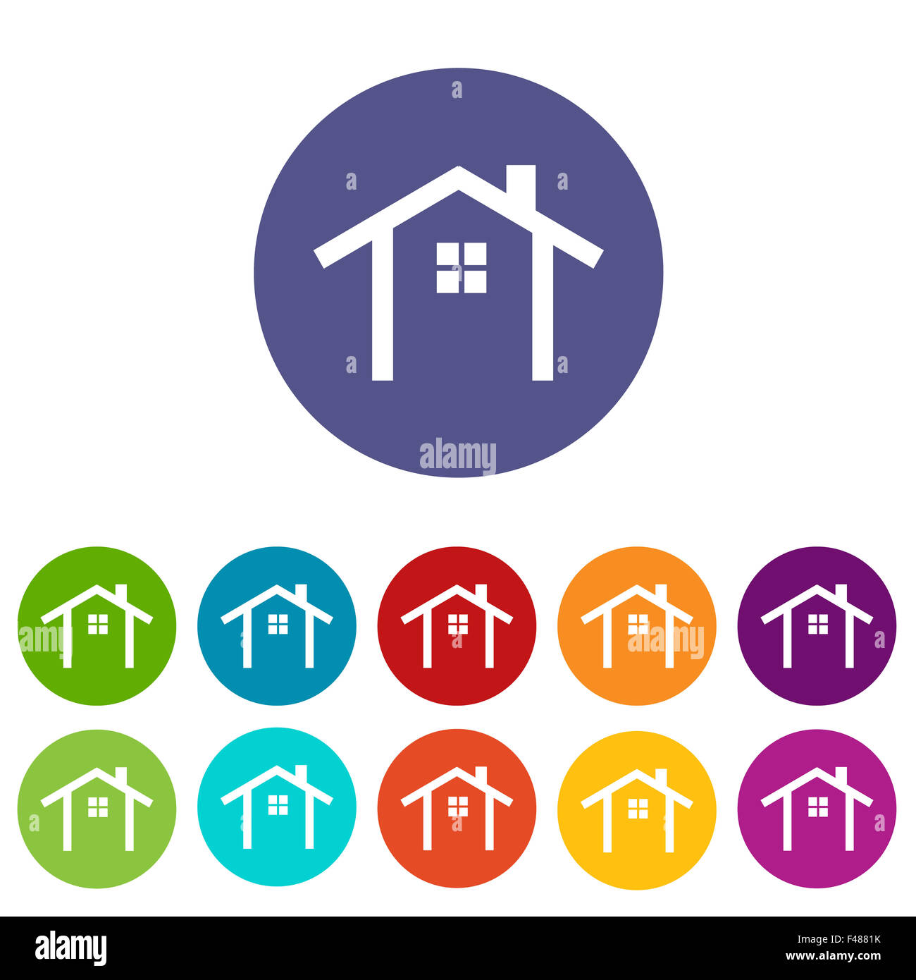 Home flat icon Stock Photo - Alamy