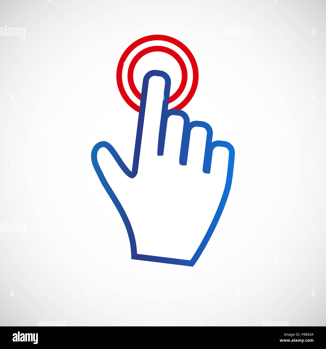 Click hand icon Stock Photo - Alamy