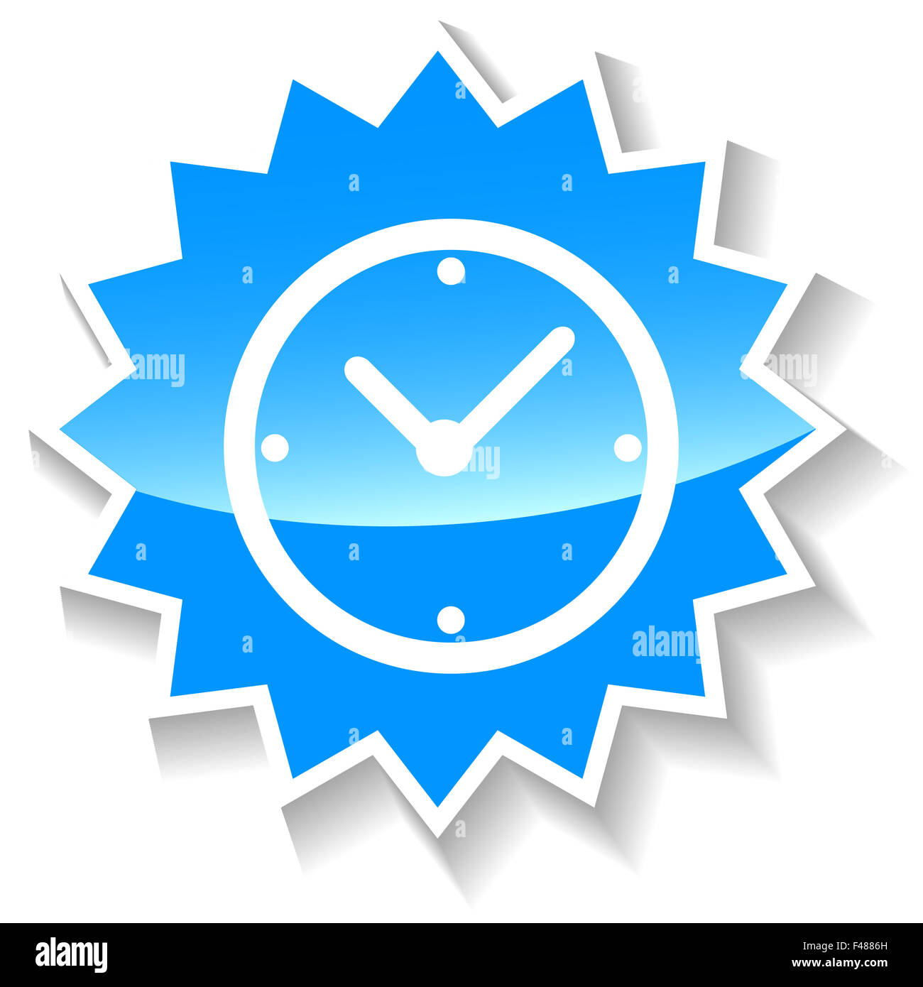 Clock blue icon Stock Photo - Alamy