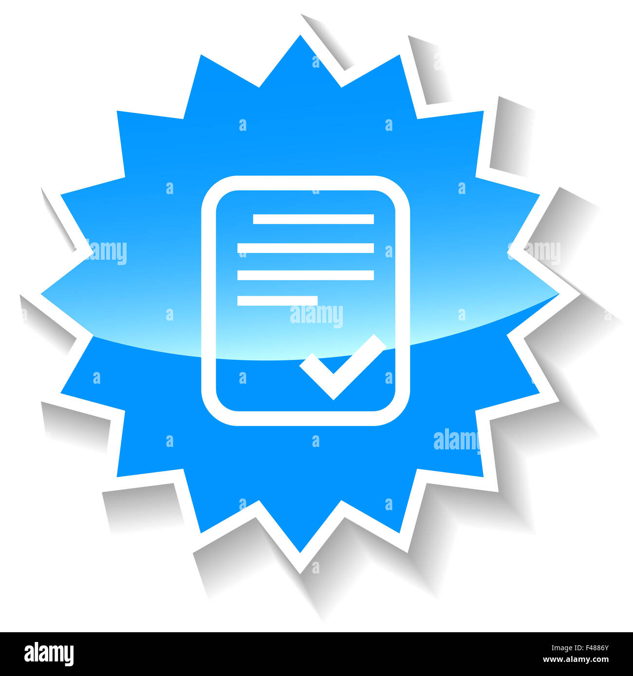 Document blue icon Stock Photo - Alamy