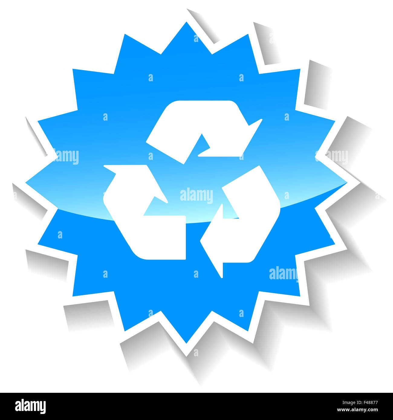 Recycling blue icon Stock Photo - Alamy