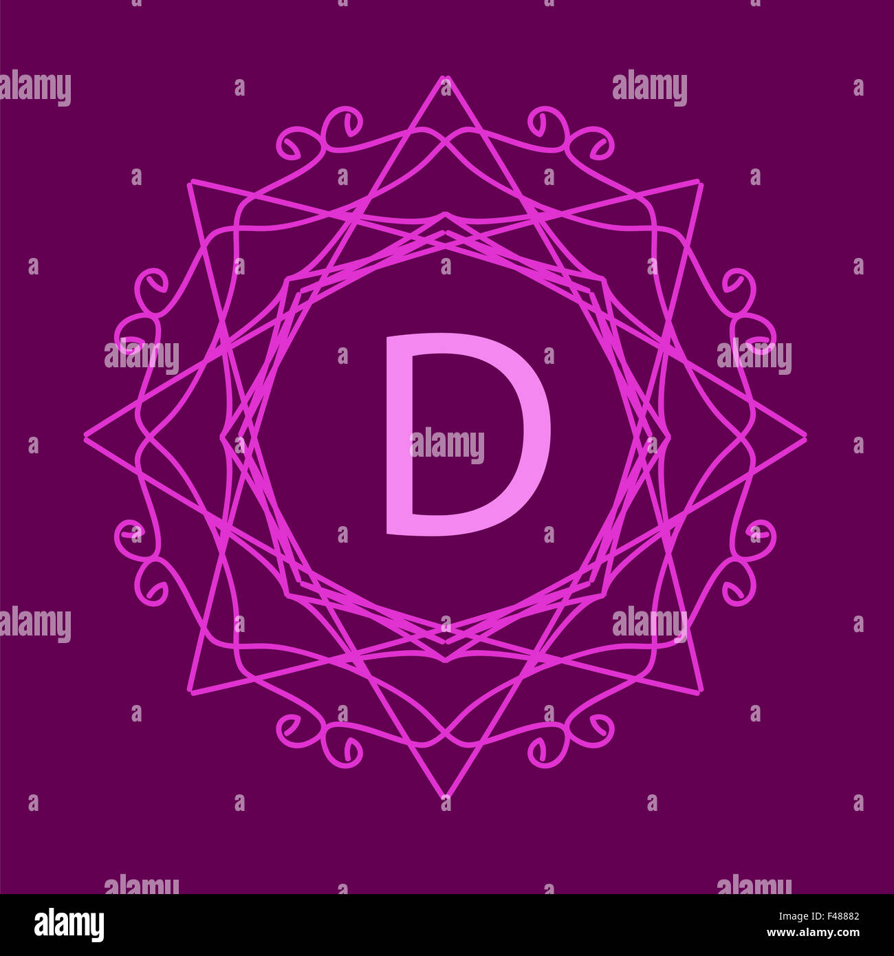 Monogram insignia hi-res stock photography and images - Alamy