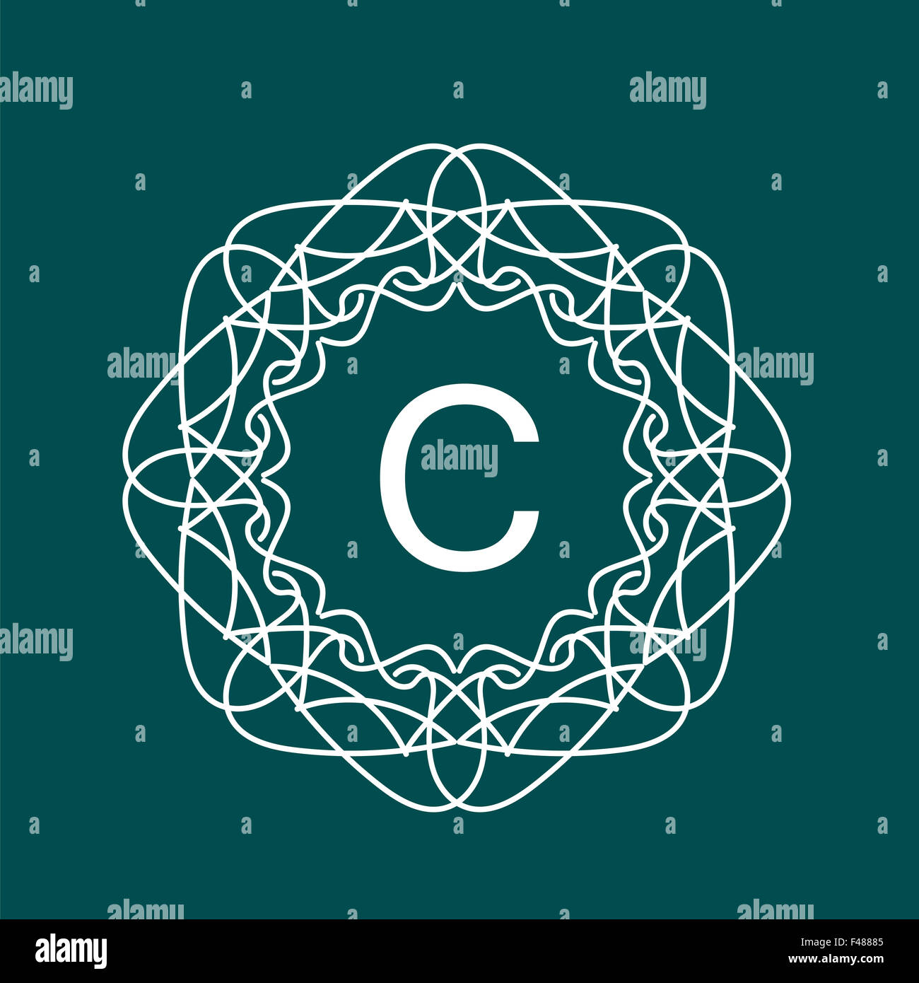 Simple Monogram Stock Photo - Alamy