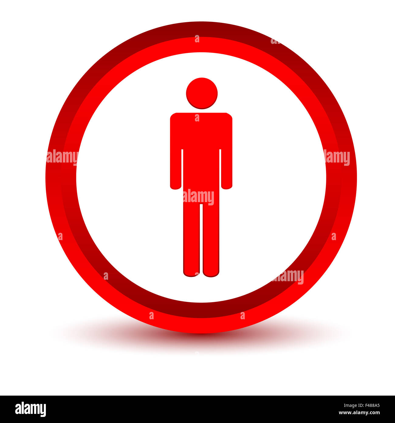 Red man icon Stock Photo - Alamy