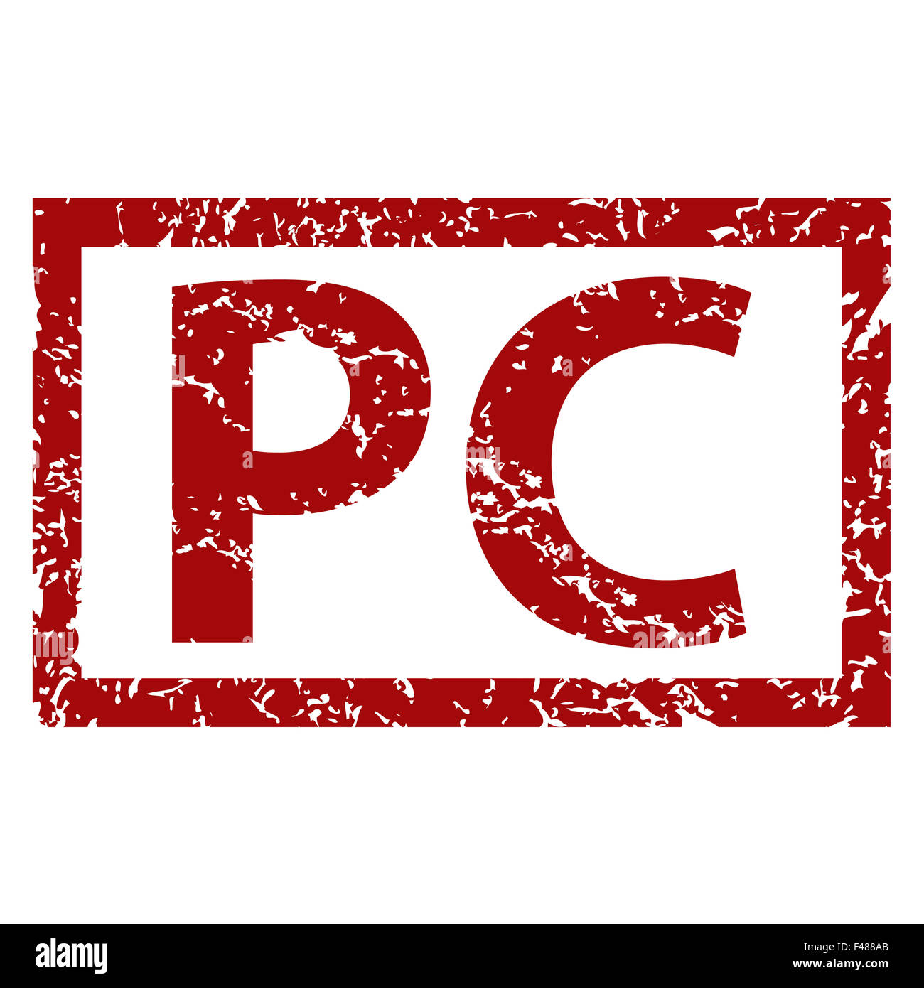 PC rubber stamp Stock Photo - Alamy