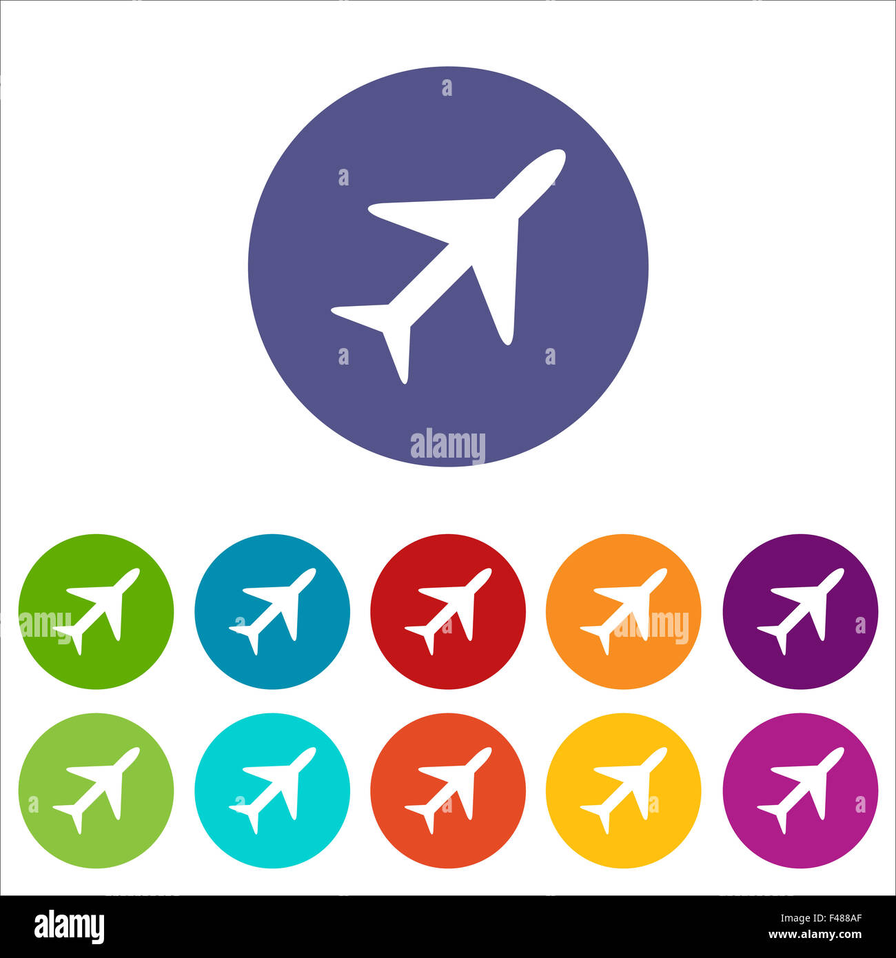 Plane icon web design Cut Out Stock Images & Pictures - Alamy