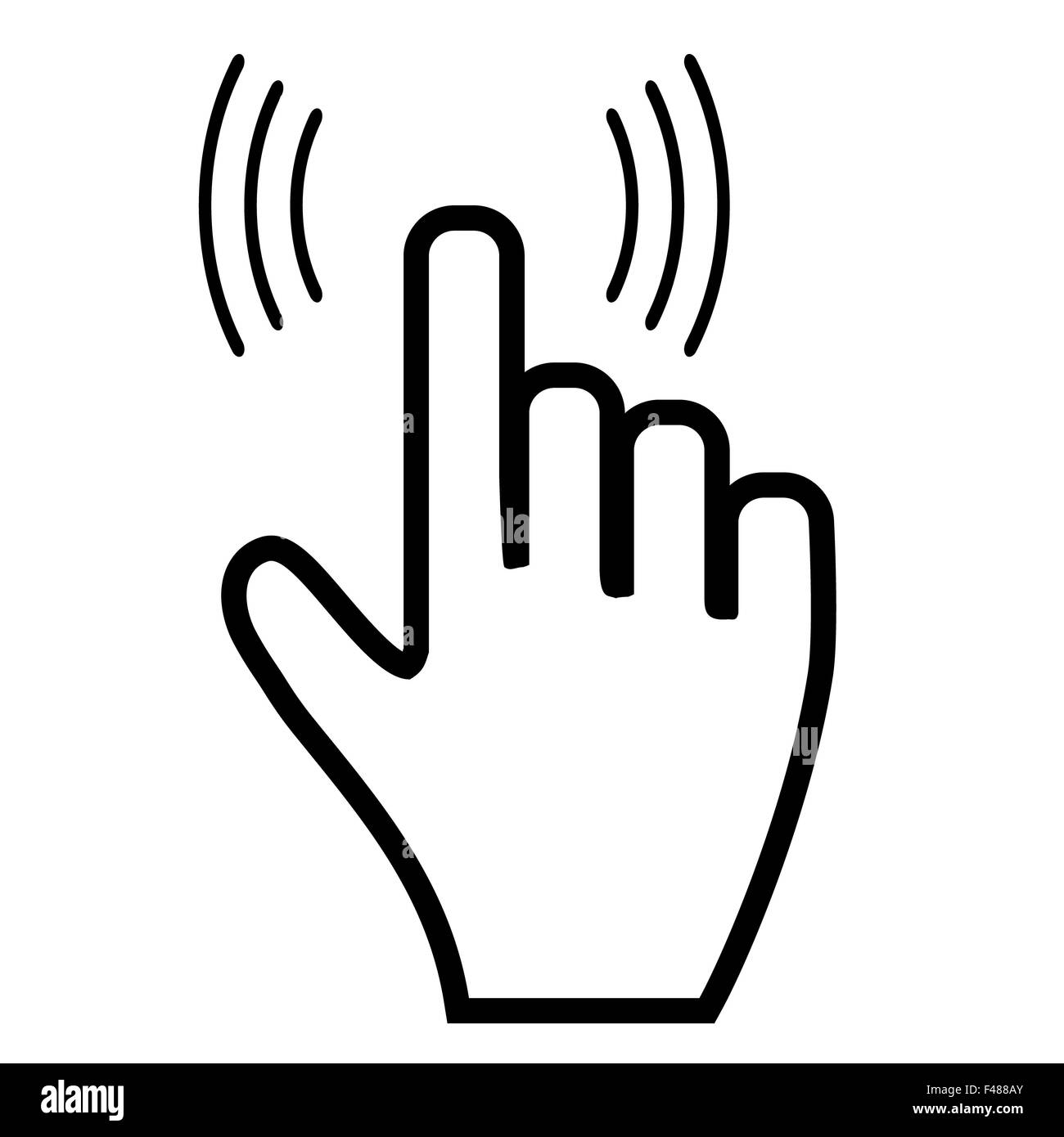 Click hand icon pointer Stock Photo - Alamy