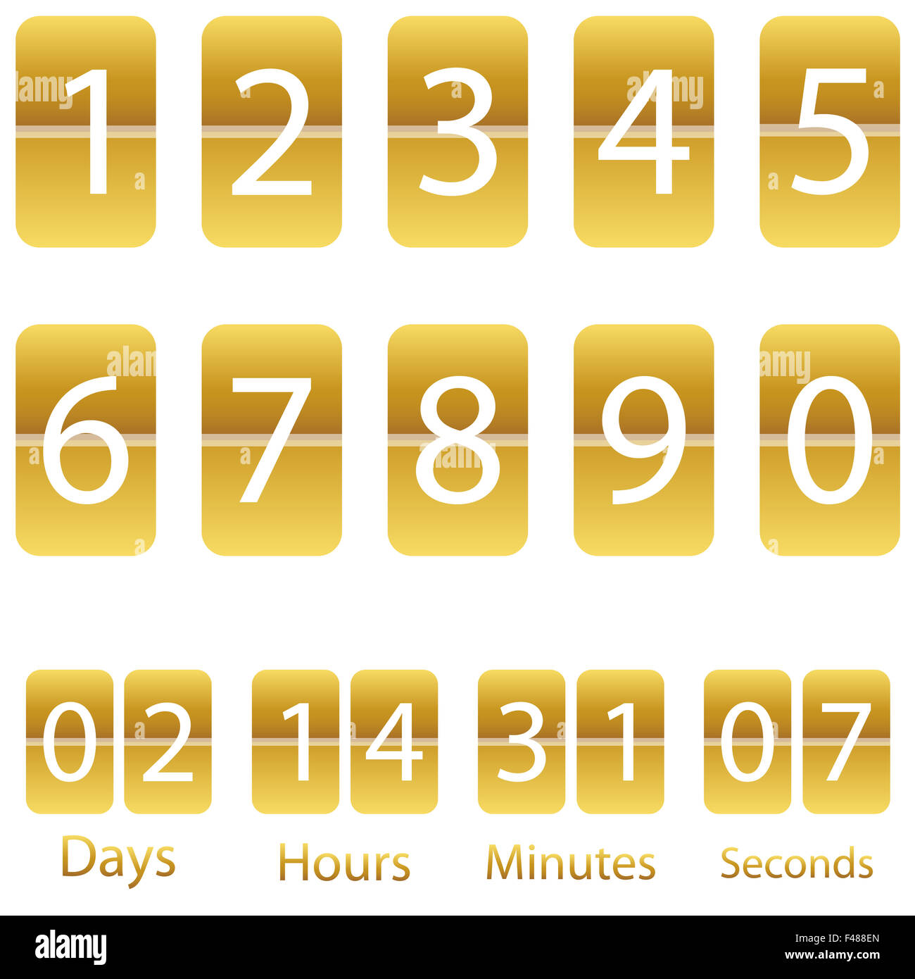 Digital numerals font hi-res stock photography and images - Alamy