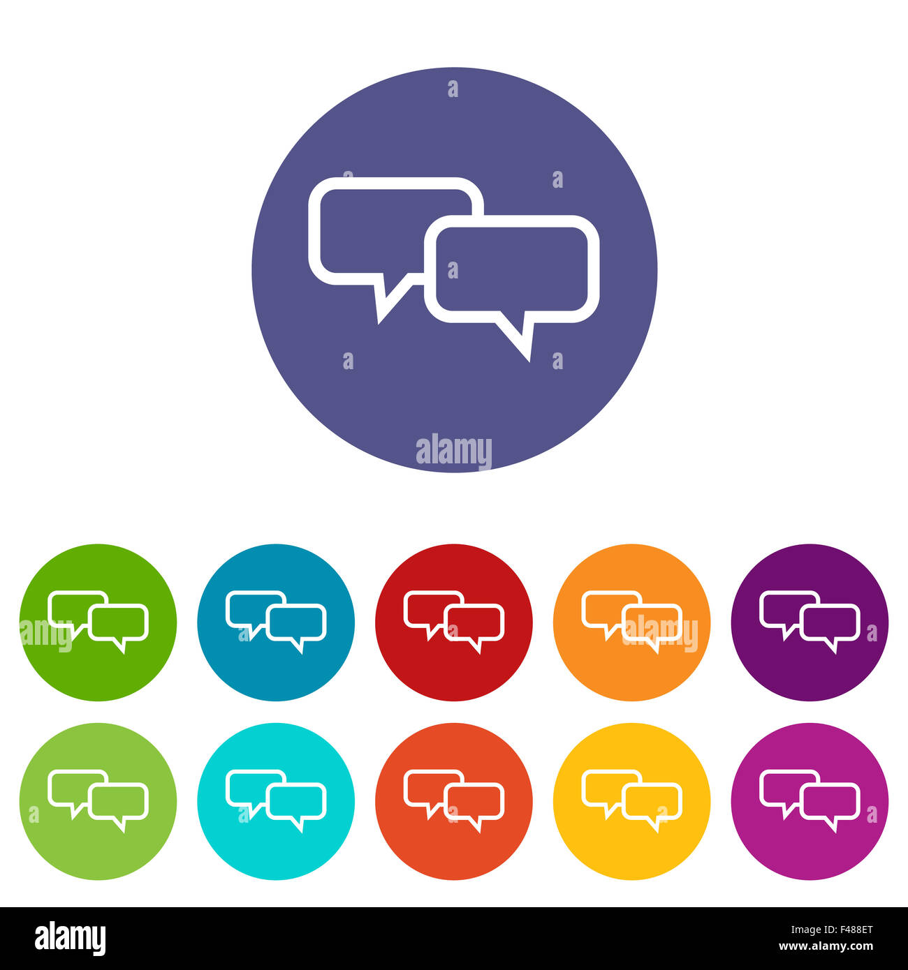 Dialog flat icon Stock Photo - Alamy