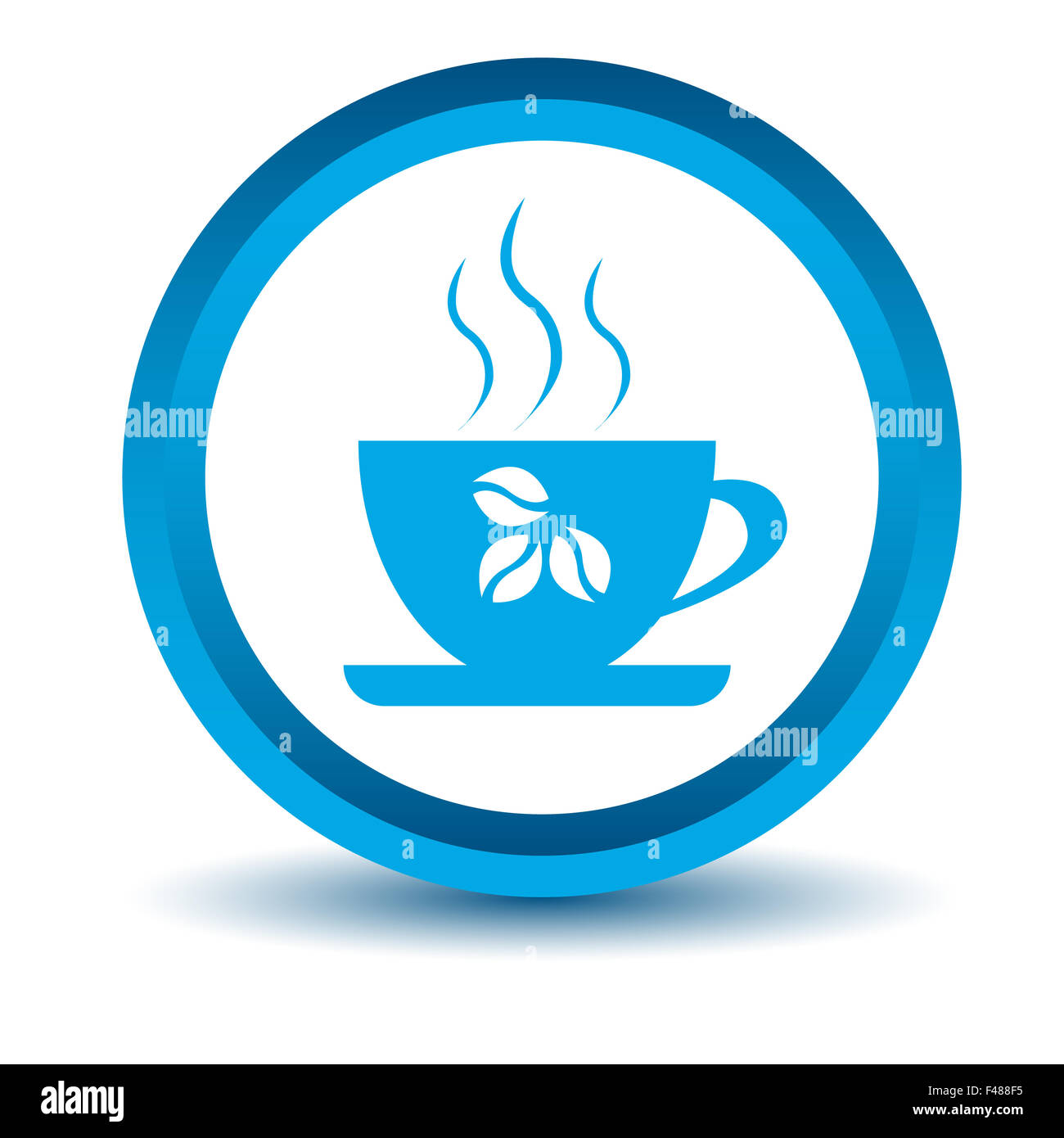 Blue coffee icon Stock Photo - Alamy
