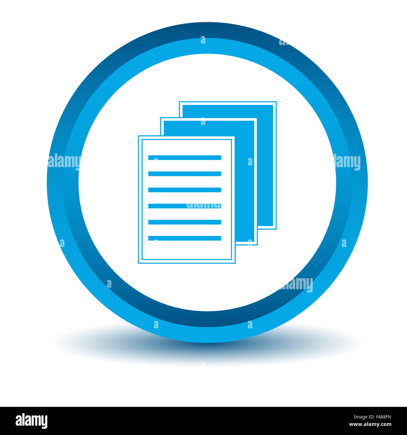 Blue file icon Stock Photo - Alamy