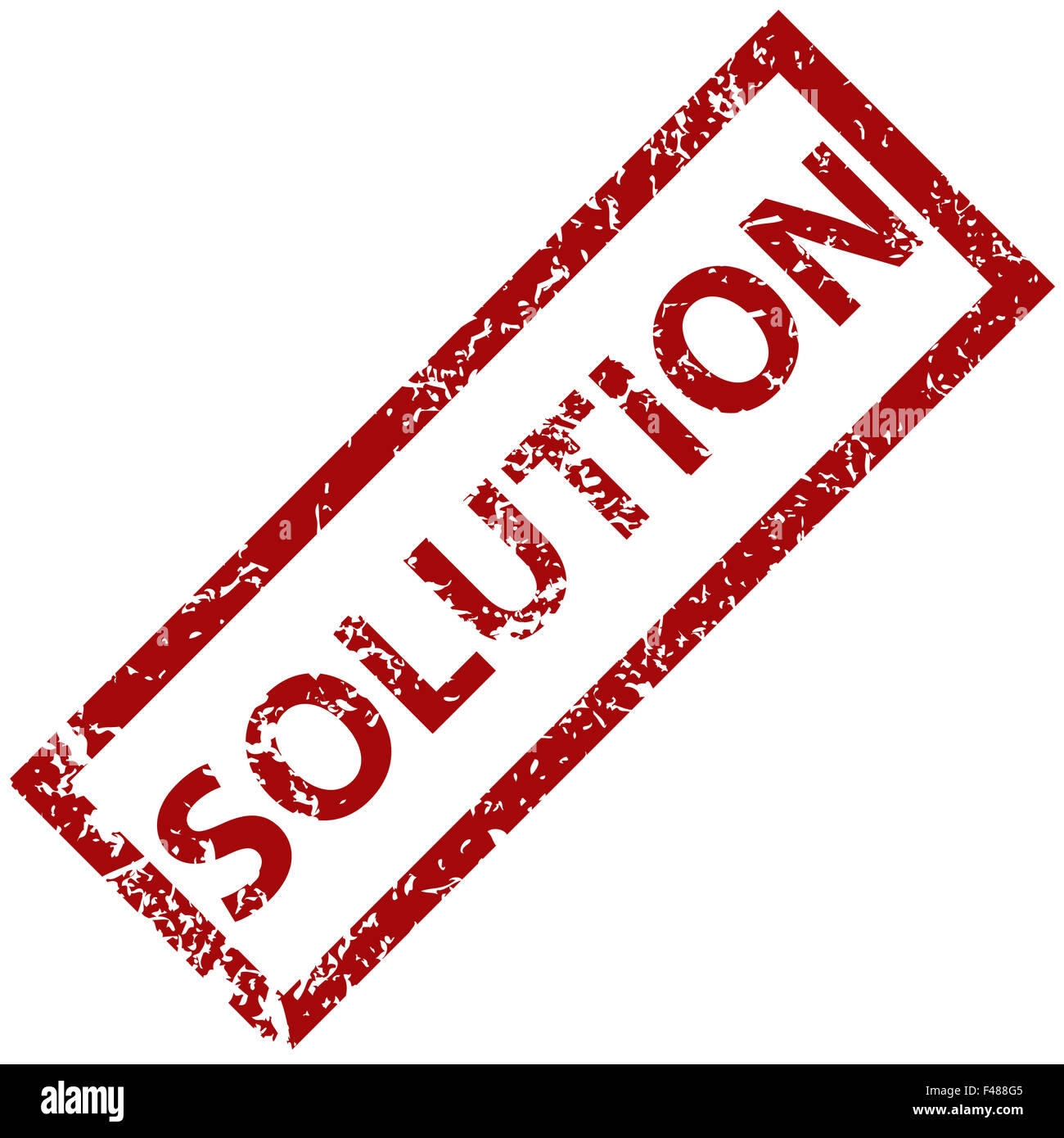 Solution rubber stamp Stock Photo - Alamy