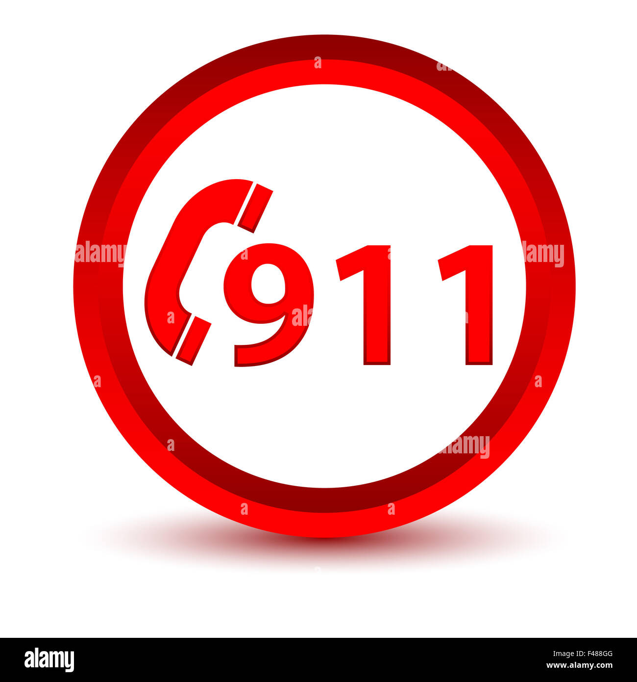 Red rescue icon Stock Photo - Alamy