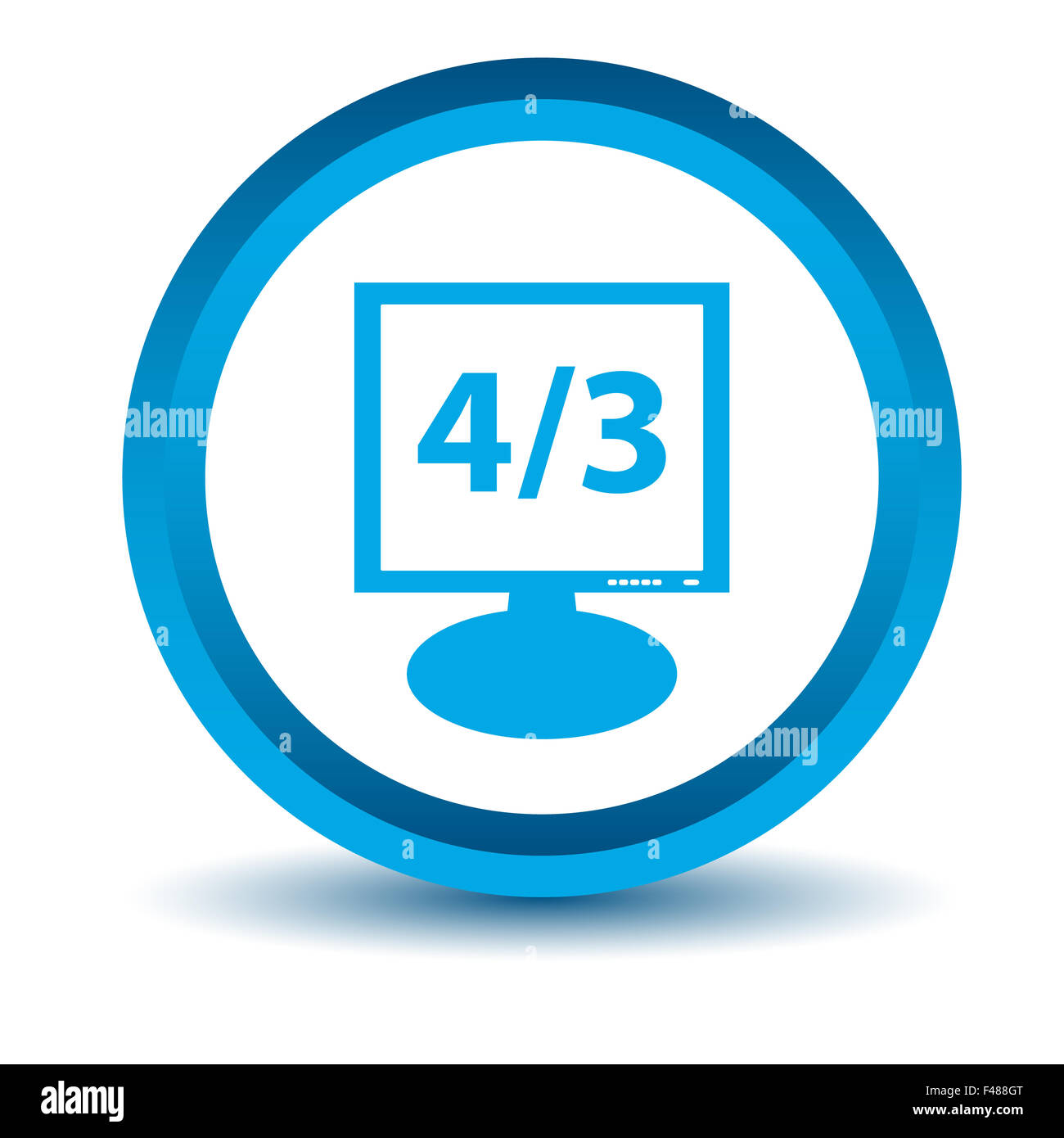 Blue monitor icon Stock Photo - Alamy