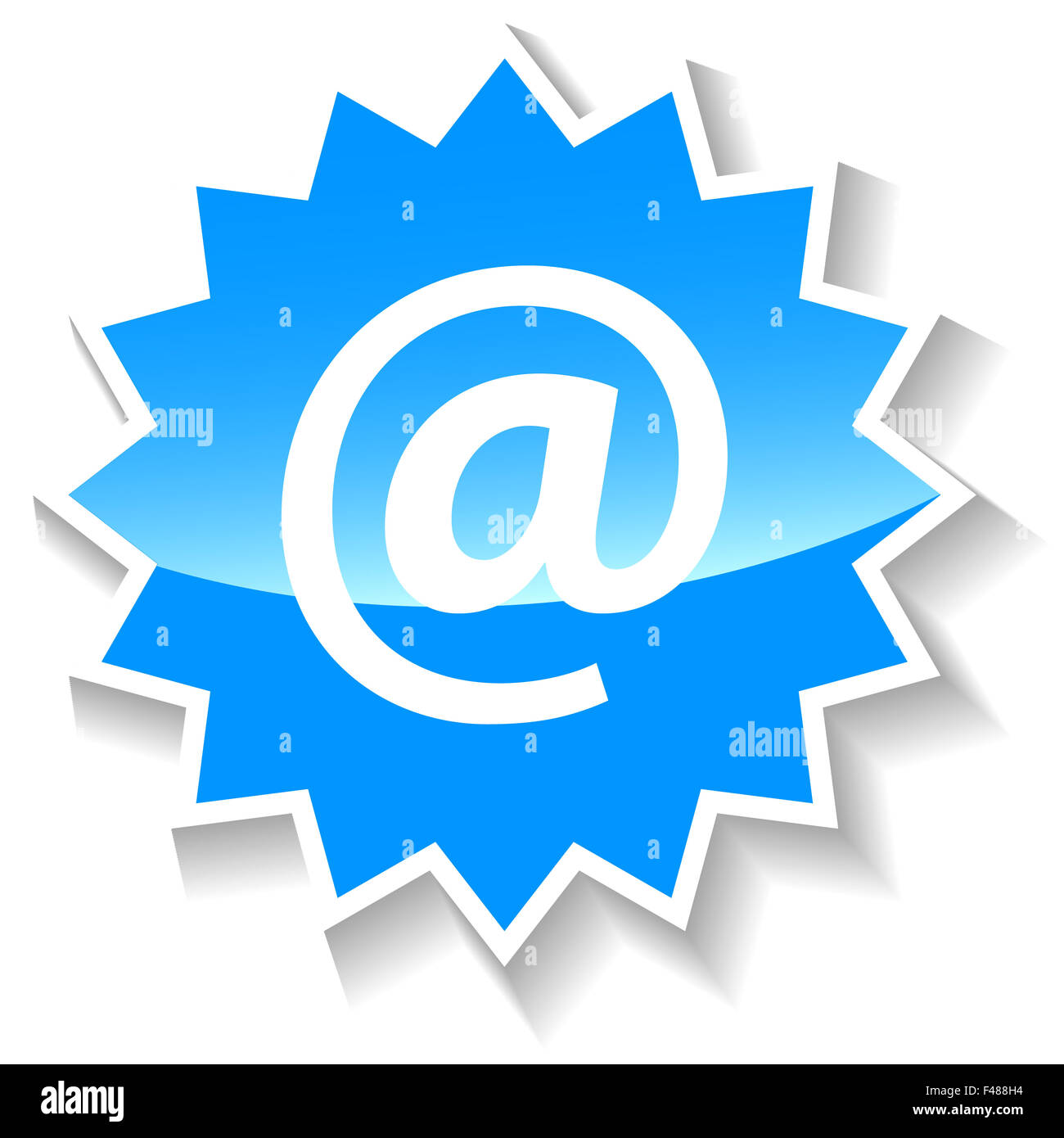 Email blue icon Stock Photo - Alamy