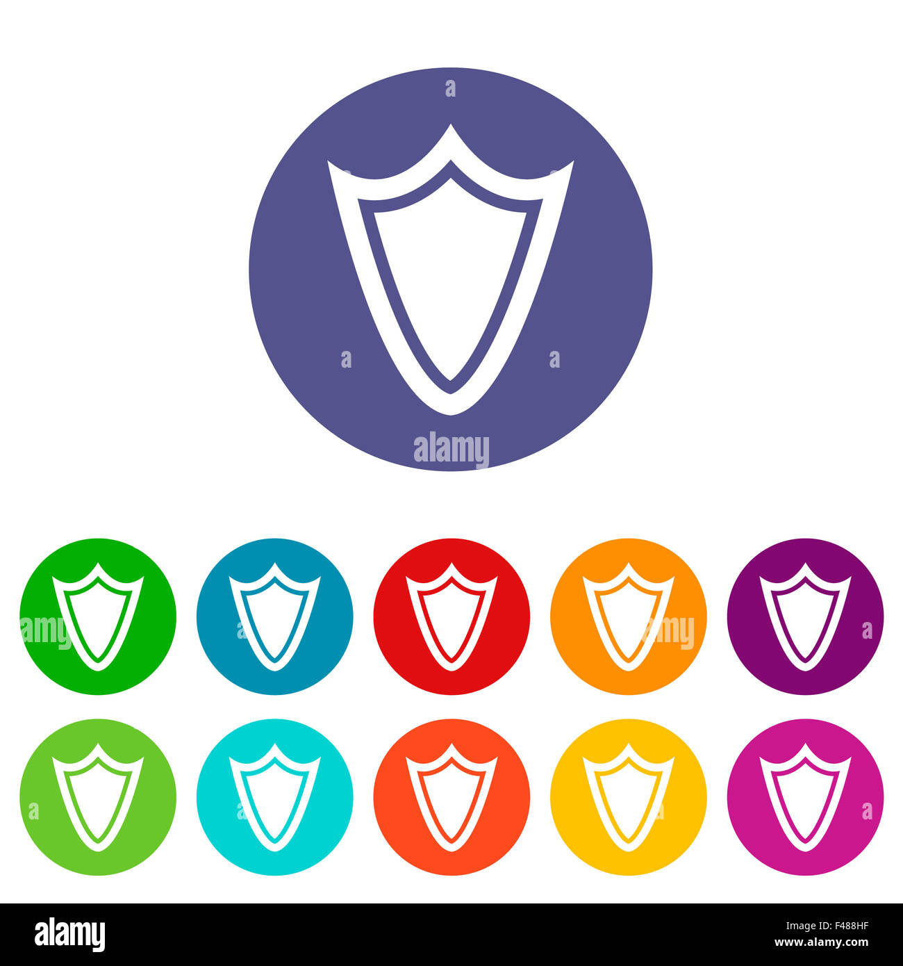 Flat shield icon Cut Out Stock Images & Pictures - Alamy