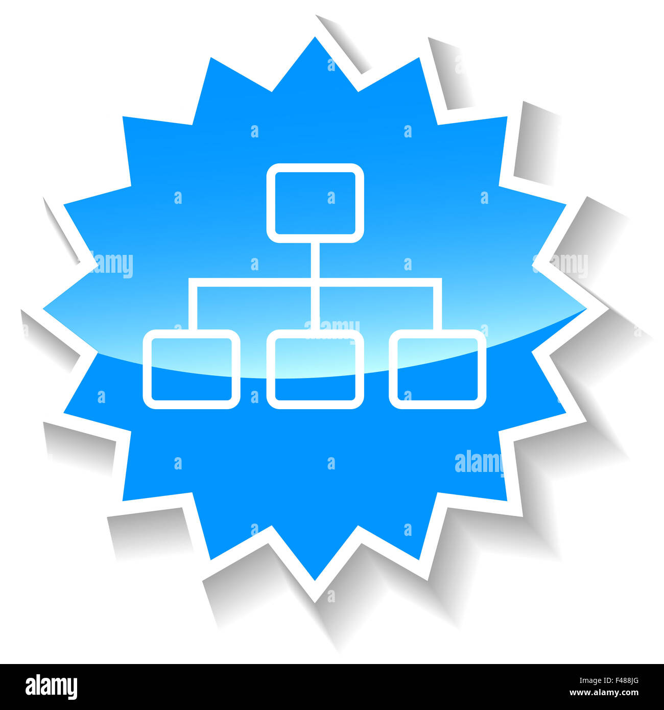 Structure blue icon Stock Photo - Alamy