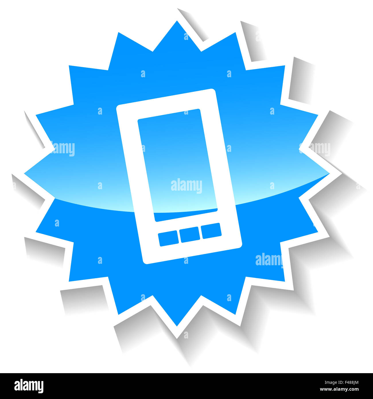 Phone blue icon Stock Photo - Alamy