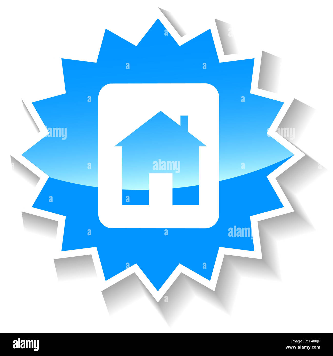 Home blue icon Stock Photo - Alamy