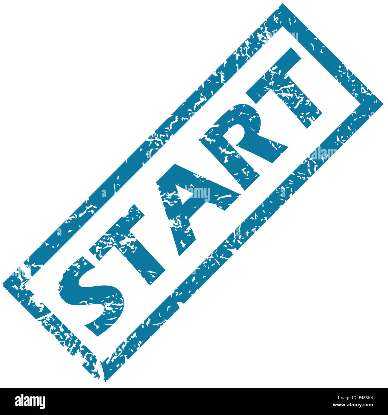 Start rubber stamp Stock Photo - Alamy