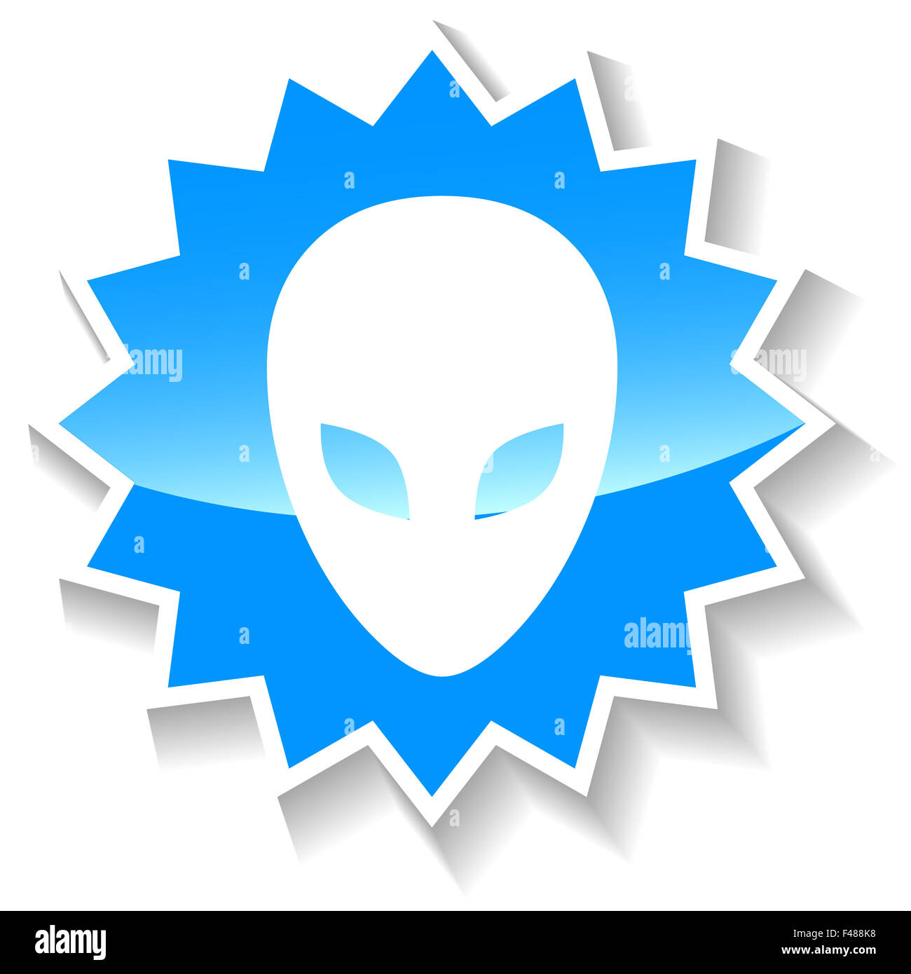Alien blue icon Stock Photo - Alamy