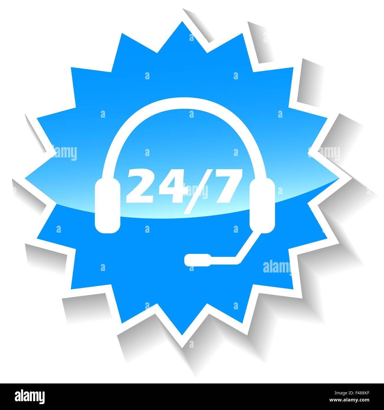 Support blue icon Stock Photo - Alamy