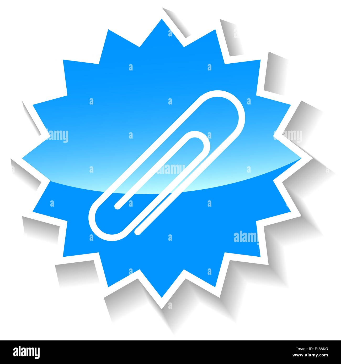 Paper clip icon blue hi-res stock photography and images - Alamy