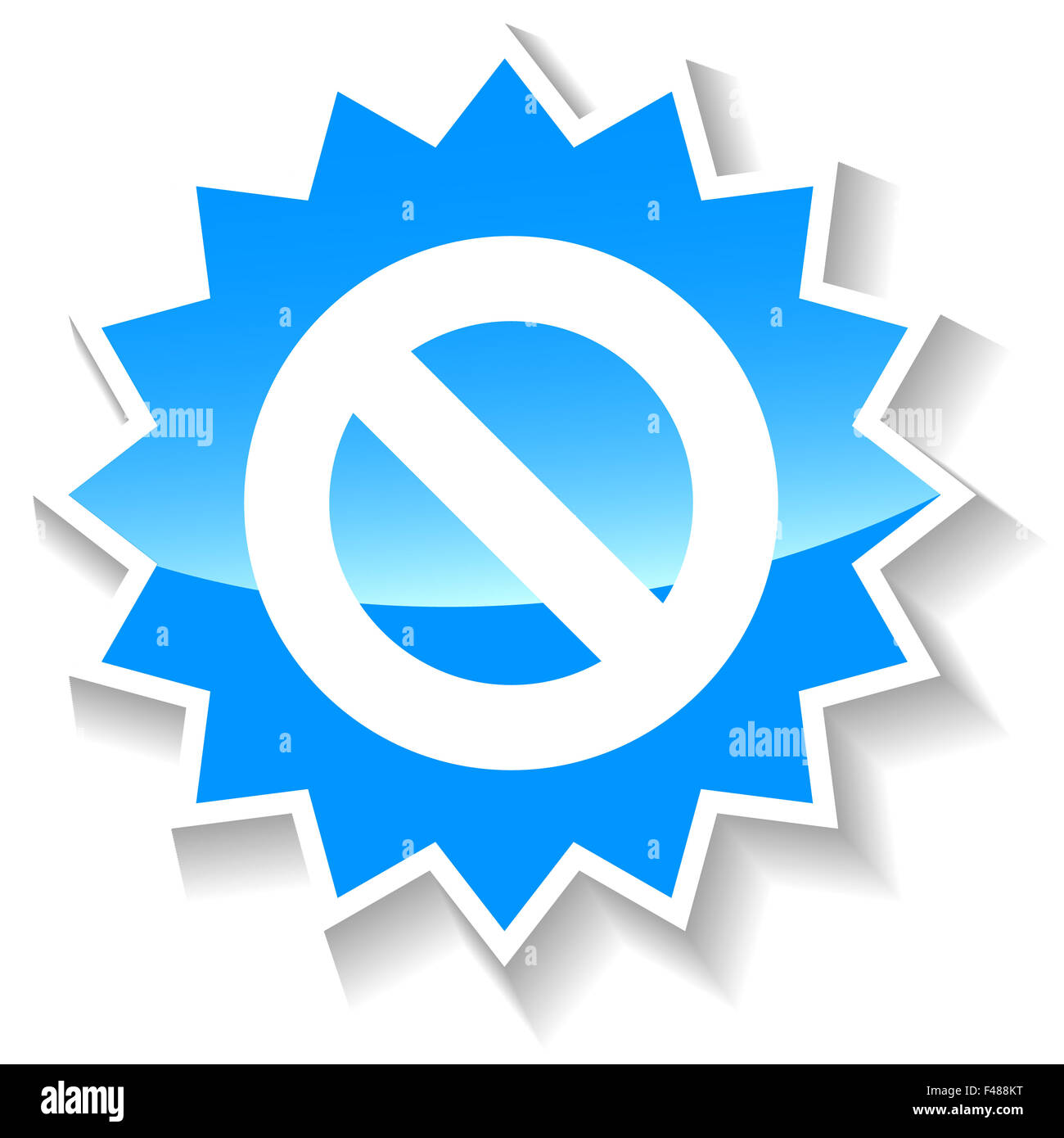 Ban blue icon Stock Photo - Alamy
