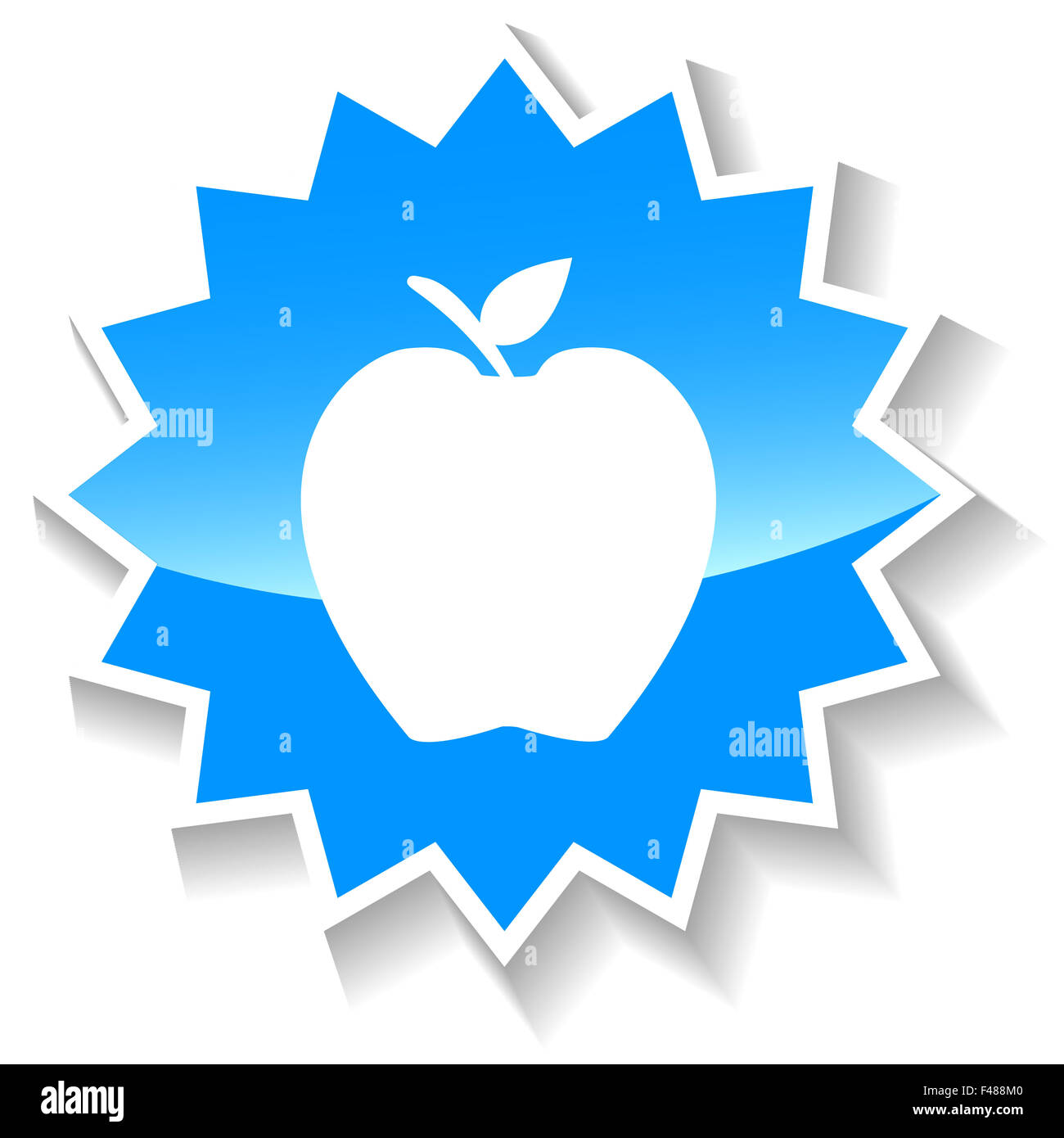 Apple blue icon Stock Photo - Alamy