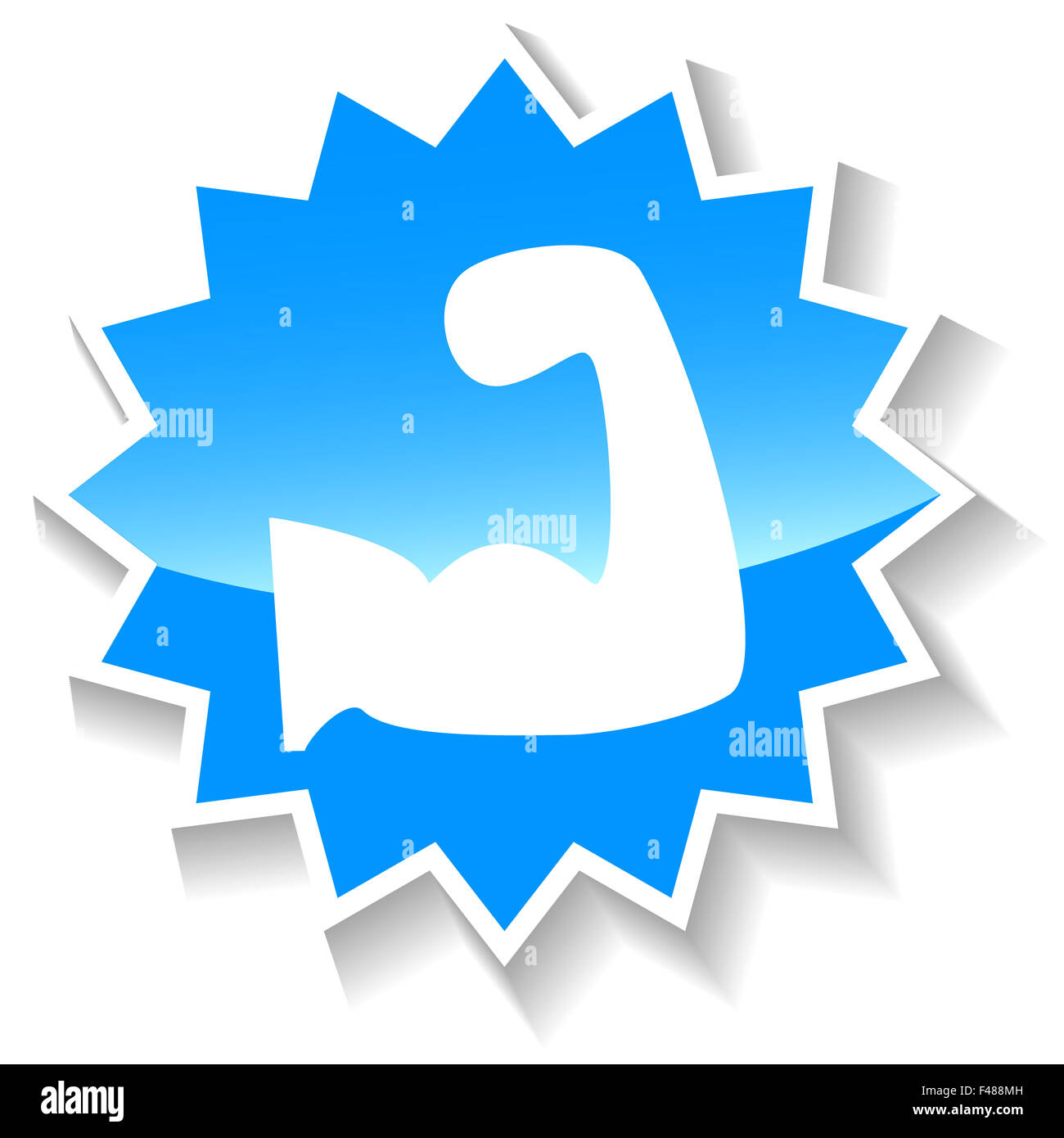 Strength blue icon Stock Photo - Alamy