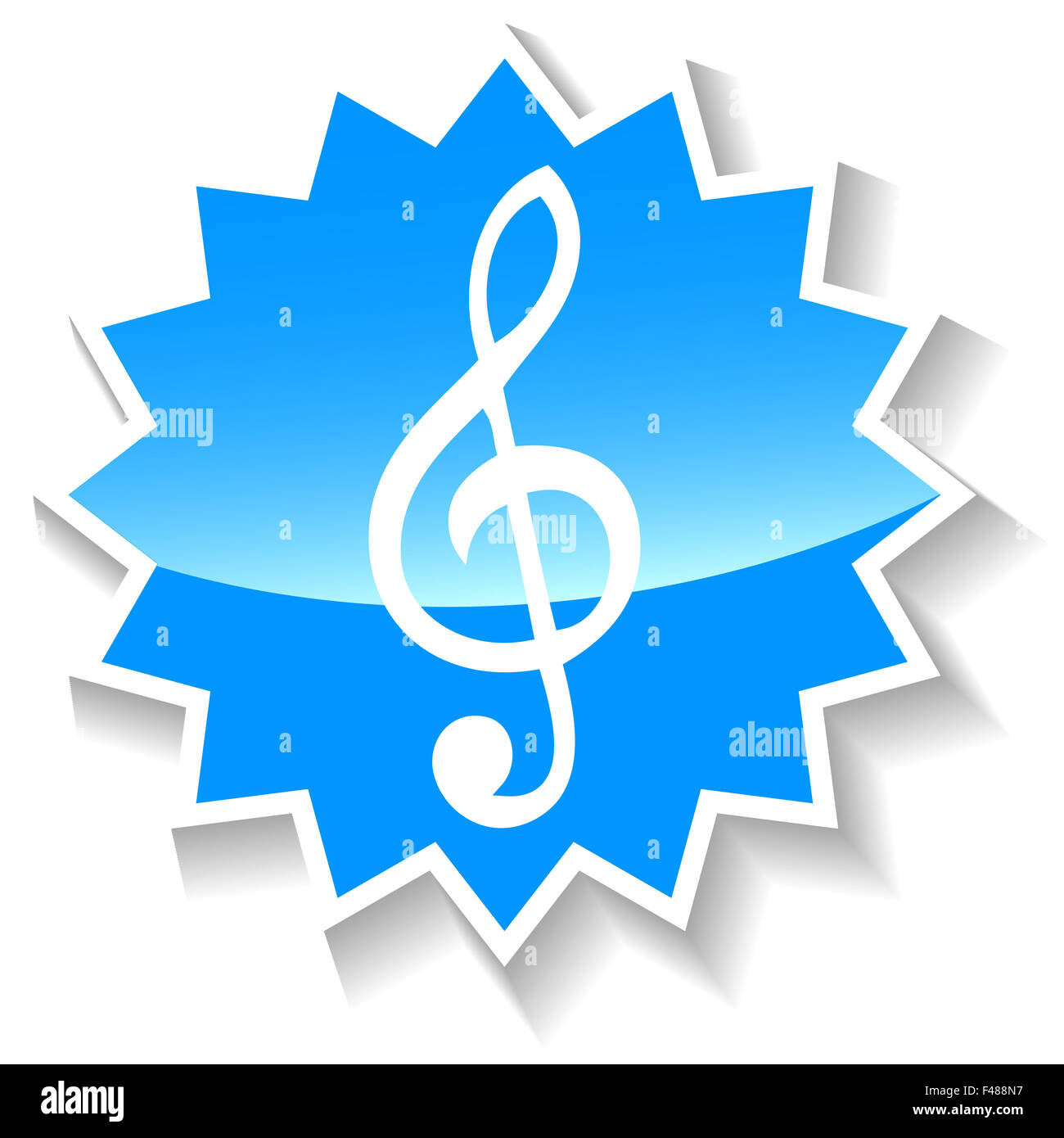 Treble clef blue icon Stock Photo - Alamy