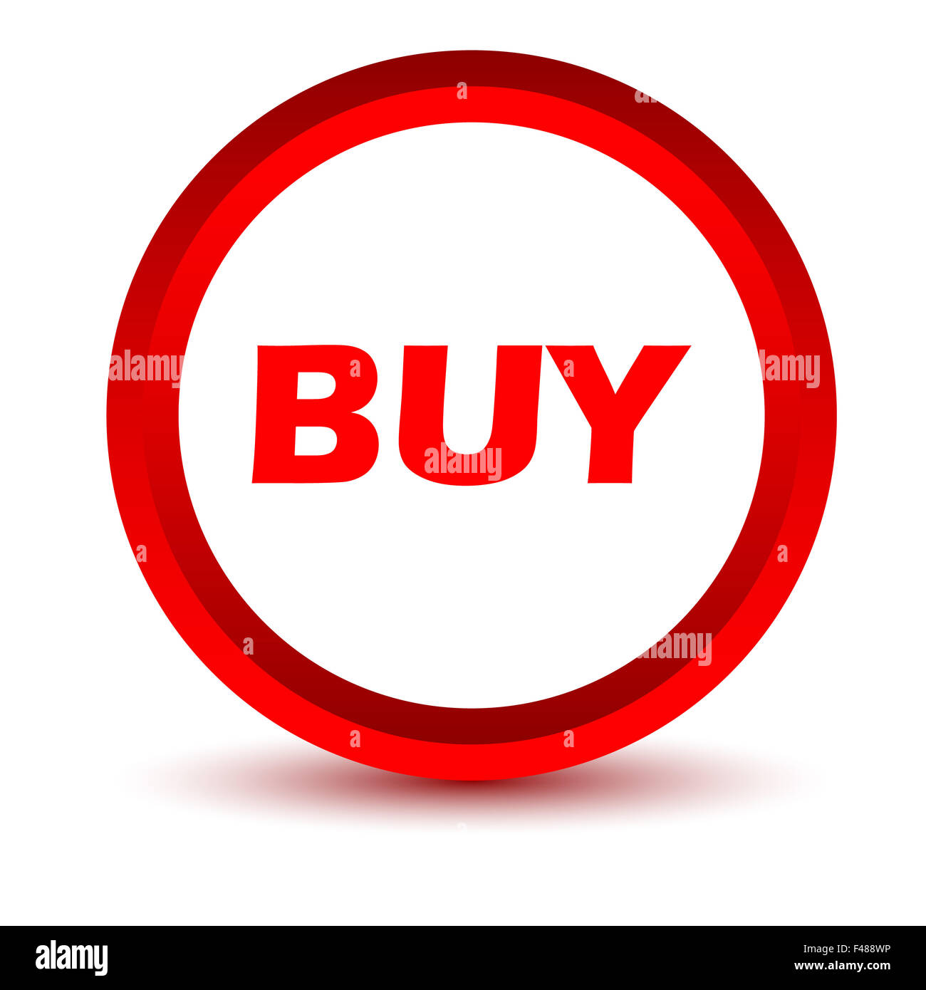 Red buy icon Stock Photo - Alamy